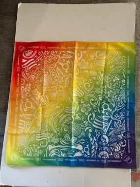 Sam Adams | Accessories | Samuel Adams Rainbow Bandana Scarf Multicolor ...